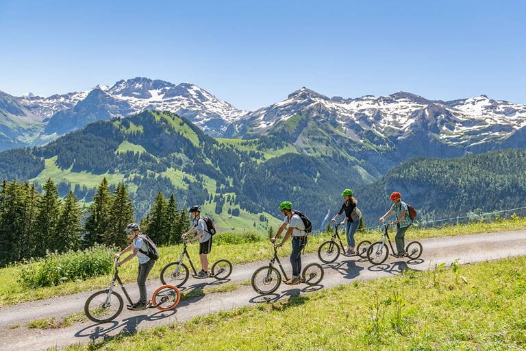 Trotti-Bike Betelberg Lenk - Ausflüge mit dem Zug